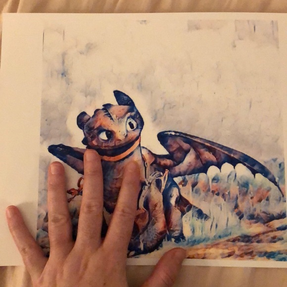 Handmade | Wall Decor | How To Train Your Dragon Soft Watercolor Print ...